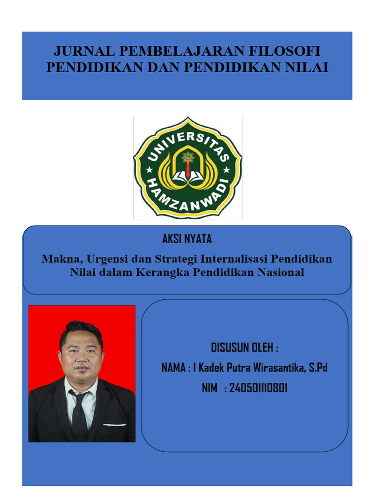 I Kadek Putra Wirasantika - 240501110801 - Pendidikan Nilai | PDF