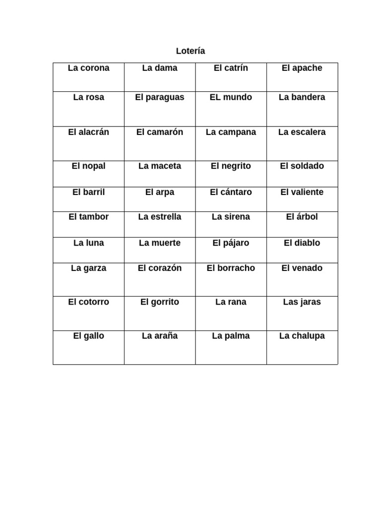 Lotería | PDF