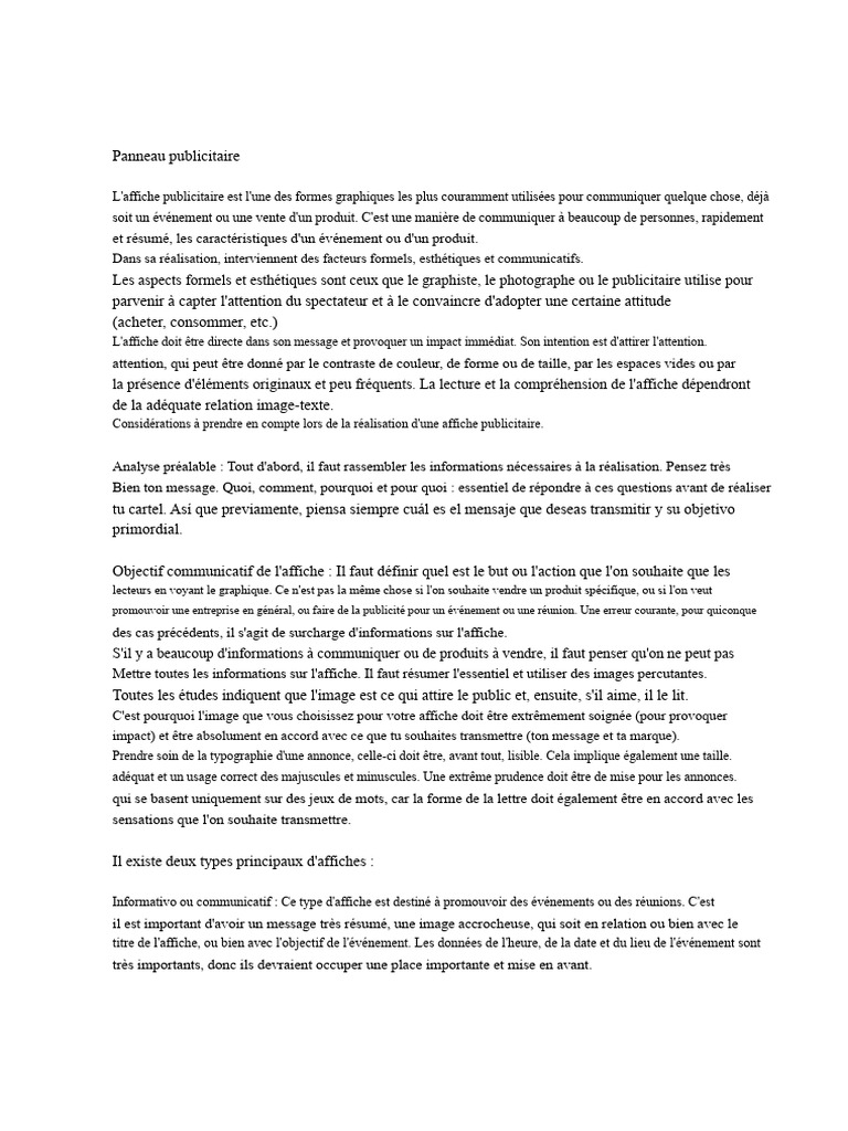 Guide de création d'affiches publicitaires | PDF | Publicité | Affiche
