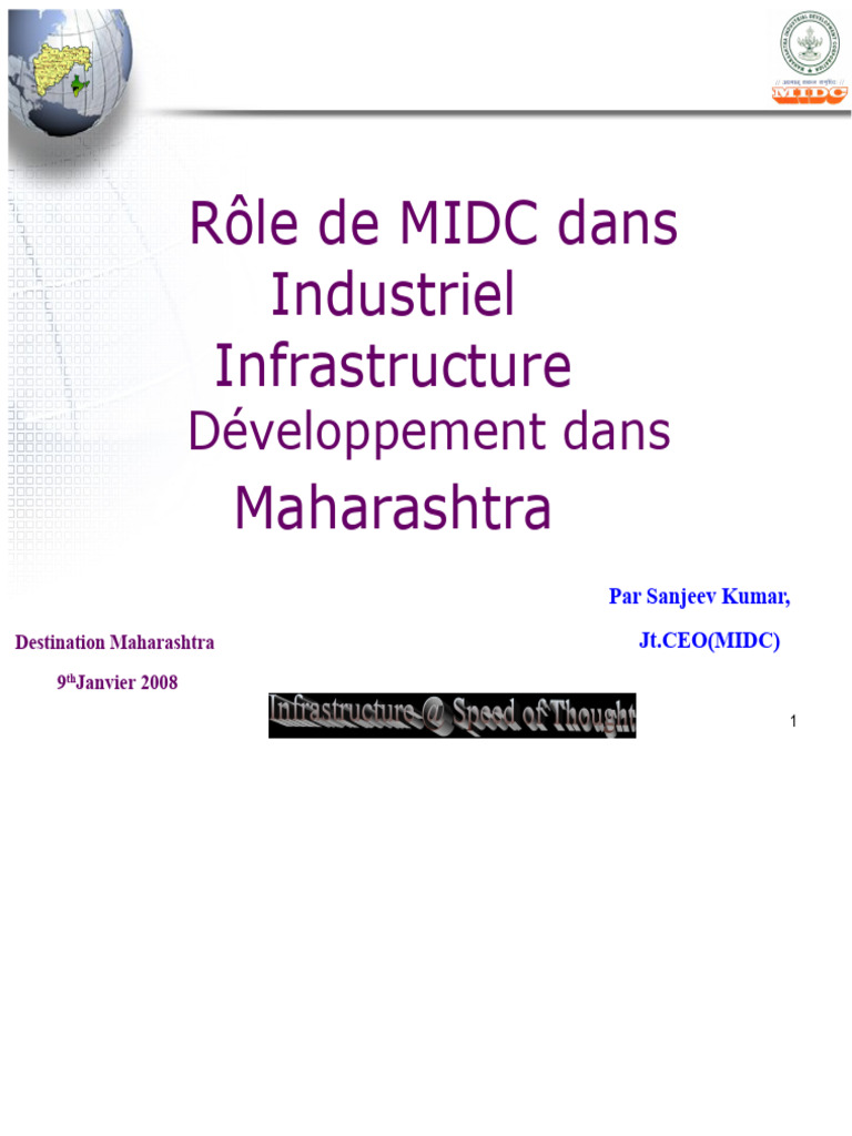 MIDC : Pilier du développement industriel à Maharashtra | PDF ...