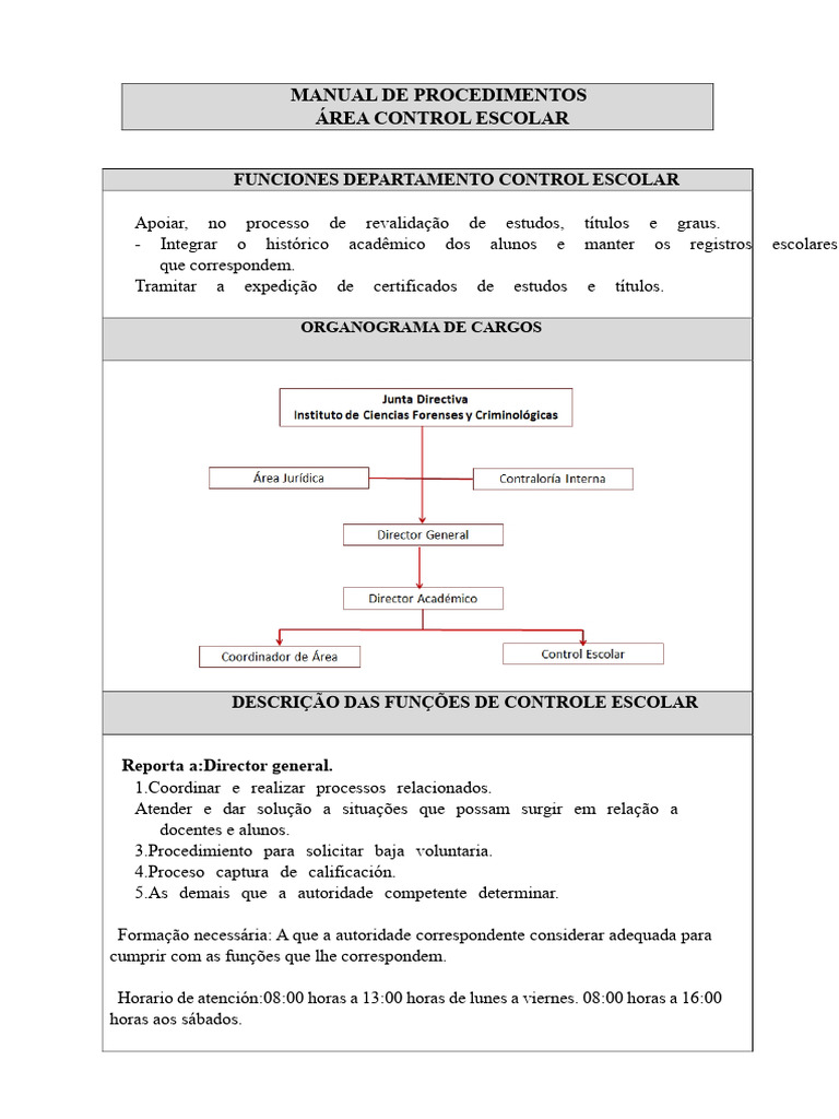 Manual de Funções Controle Escolar | PDF
