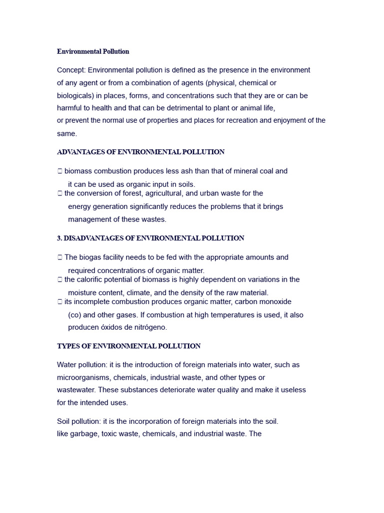 Understanding Environmental Pollution Types | PDF | Pollution | Waste