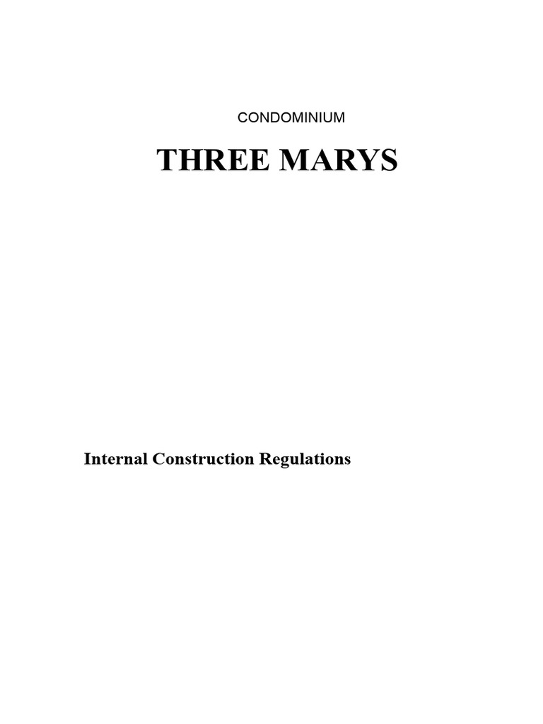 Tres Marías Condominium Construction Rules | PDF | Condominium | Land Lot