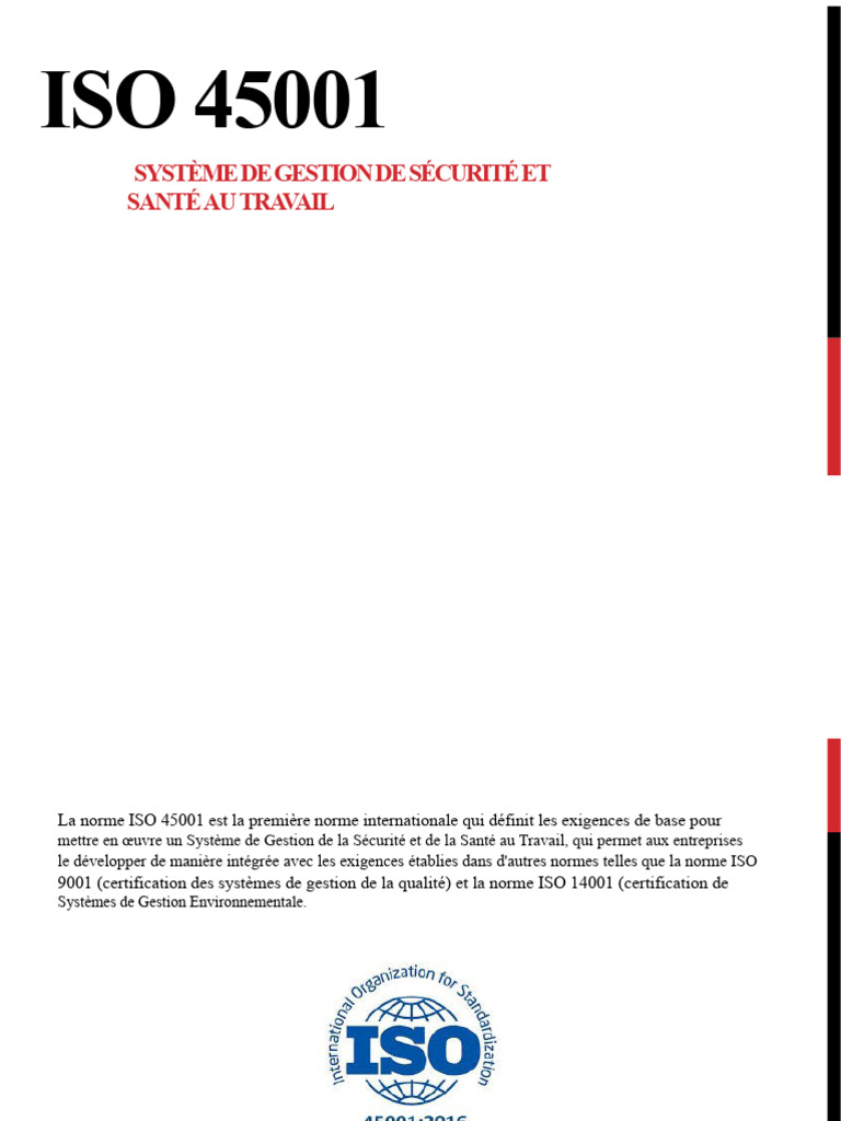 Guide sur la norme ISO 45001 | PDF | Sécurité | Audit