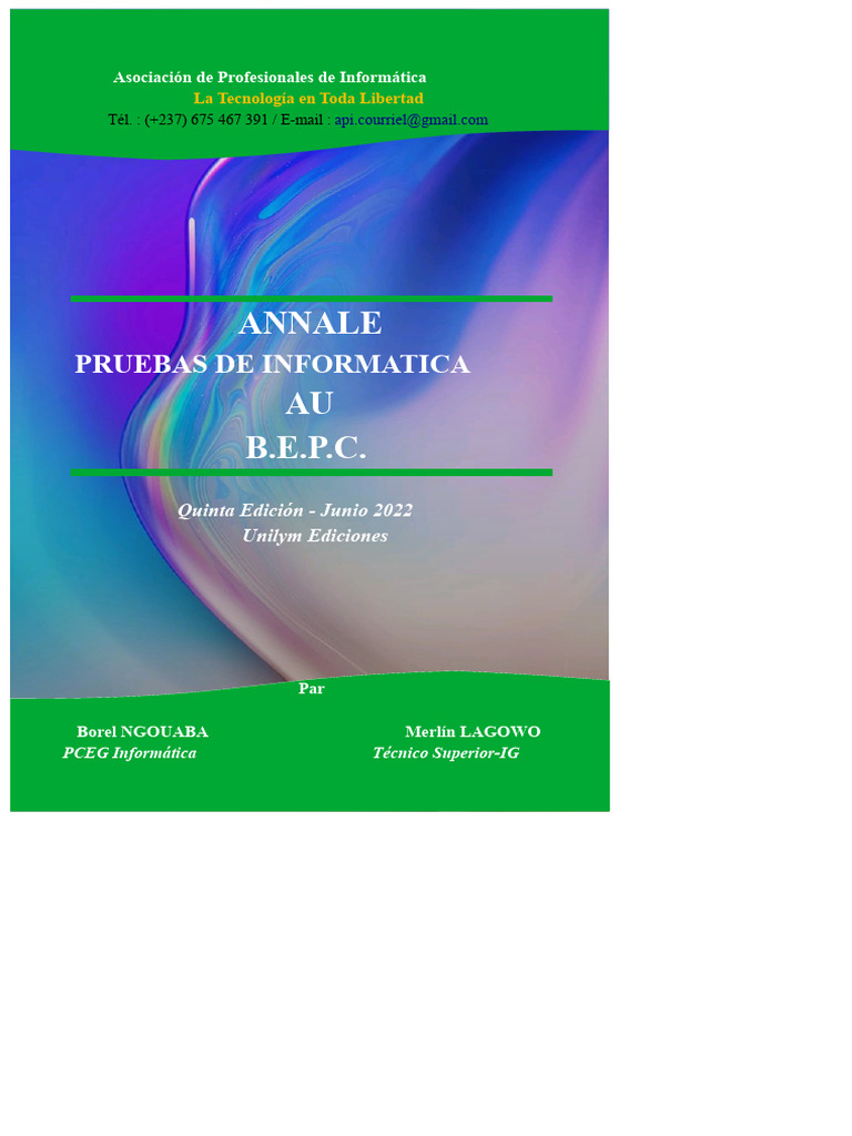 Annale Info 3 22 | PDF | Hardware de la computadora | Periférico