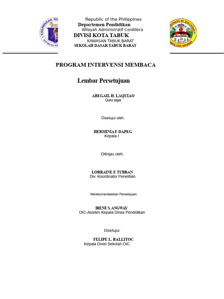 Contoh Proposal Intervensi Membaca | PDF