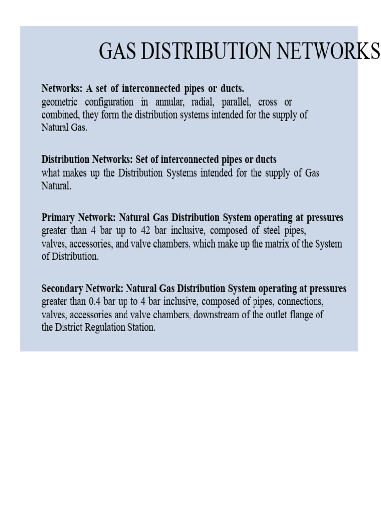 Natural Gas Distribution Systems Overview | PDF | Natural Gas ...