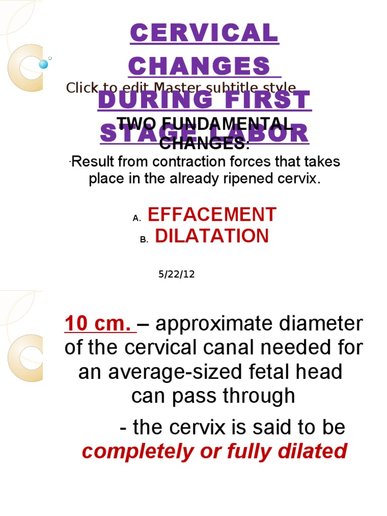 Cervical Changes During First Stage Labor | PDF | Childbirth | Pelvis