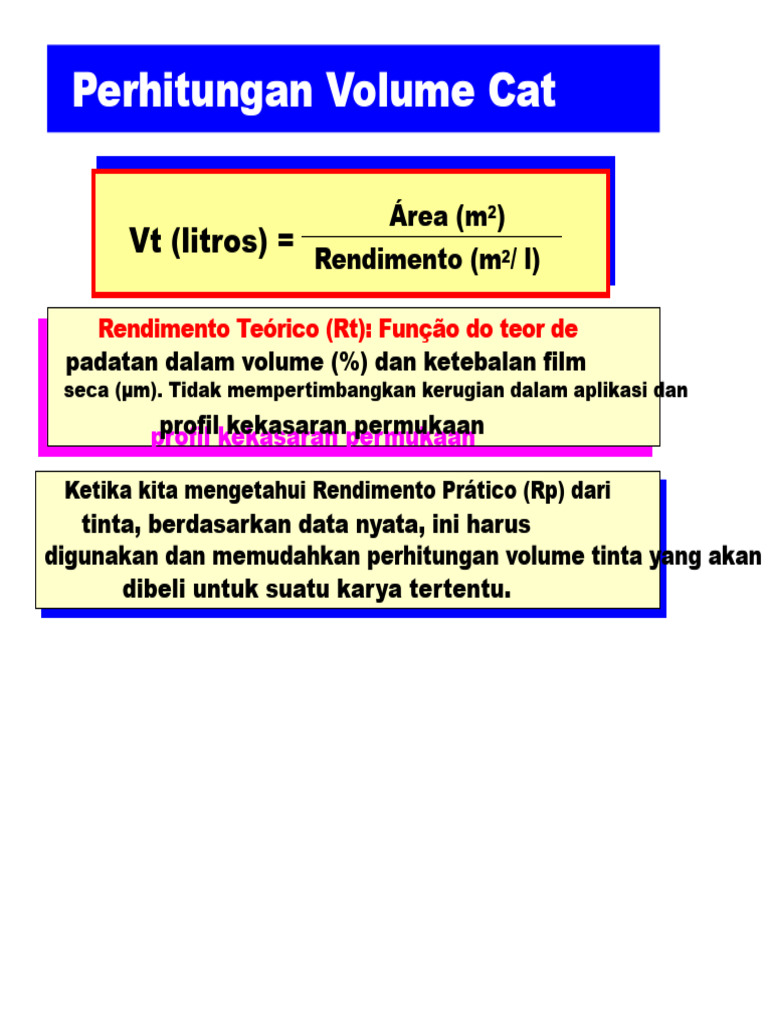 Perhitungan Volume Tinta untuk Cat | PDF