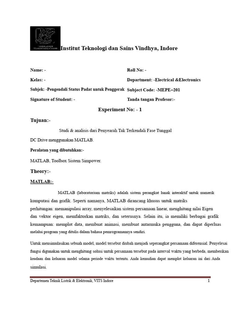 Analisis Penyearah dan Konverter DC MATLAB | PDF