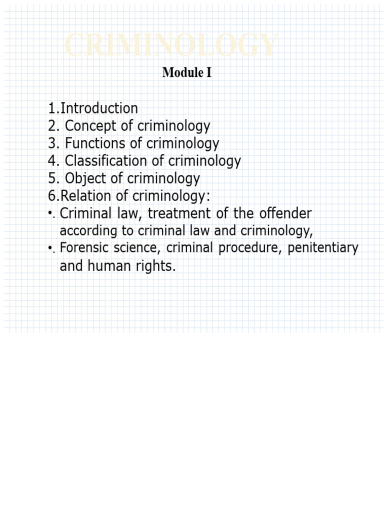 Introduction to Criminology | PDF | Criminology | Crimes