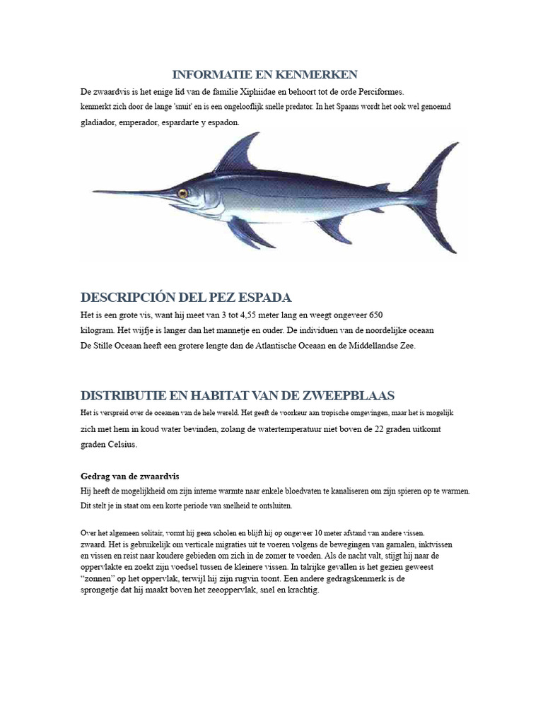 Zwaardvis | PDF