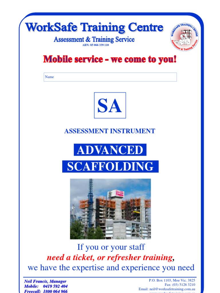 Book - SA Advanced Scaffolding | PDF