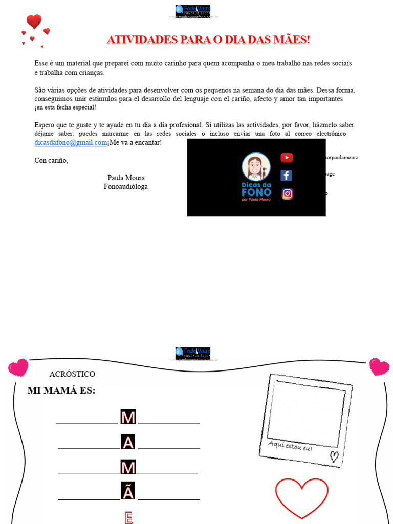 Actividades Día de Las Madres | PDF