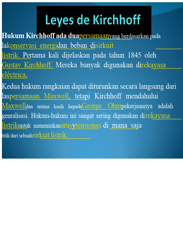 Hukum Kirchhoff dalam Sirkuit Listrik | PDF