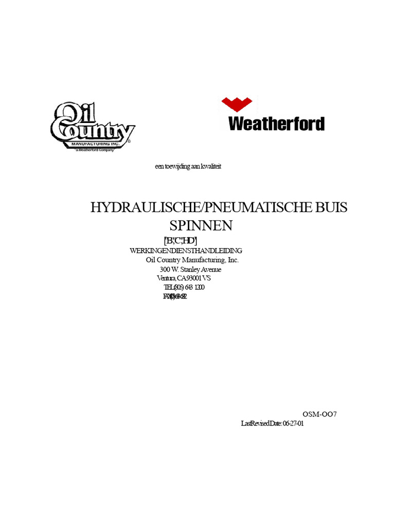 Pneumatische Wig Oil Country | PDF