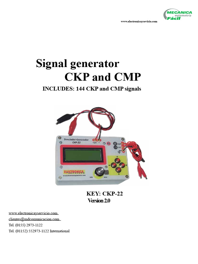 Generator of CKP and CMP Signals - Compress PDF | PDF | Menu (Computing) | Car Manufacturers