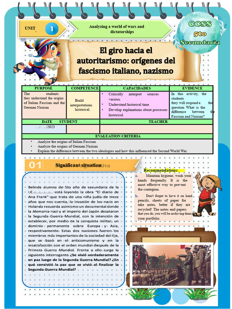 ACTIVITY SHEET CCSS 5°-WEEK 1 | PDF | Fascism | Nazi Germany