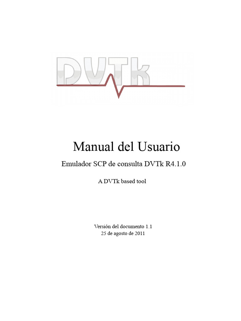 Manual de Usuario del Emulador SCP de DVTk QR | PDF | Archivo de computadora | Microsoft Windows