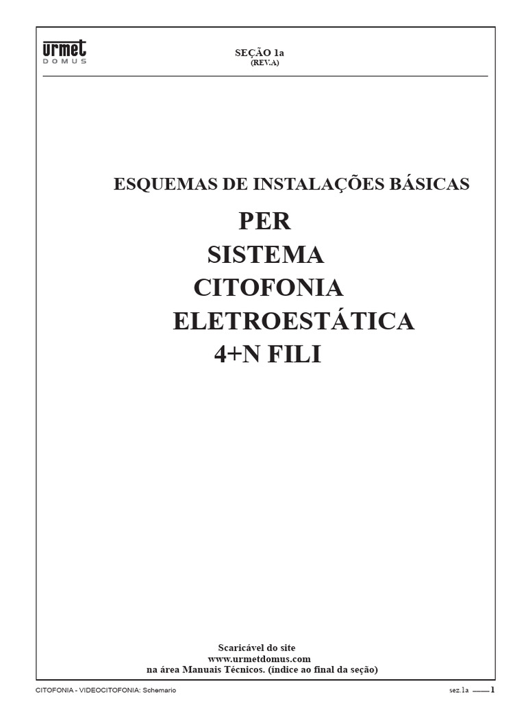 Esquemas de Instalação de Citofonia | PDF | Telecomunicações ...