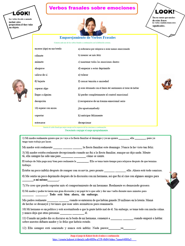 Verbos Frasales sobre Emociones | PDF | Verbo | Las emociones