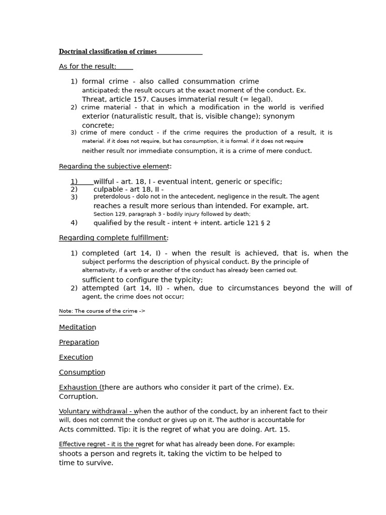 Classification of Criminal Offenses | PDF | Crimes | Crime & Violence
