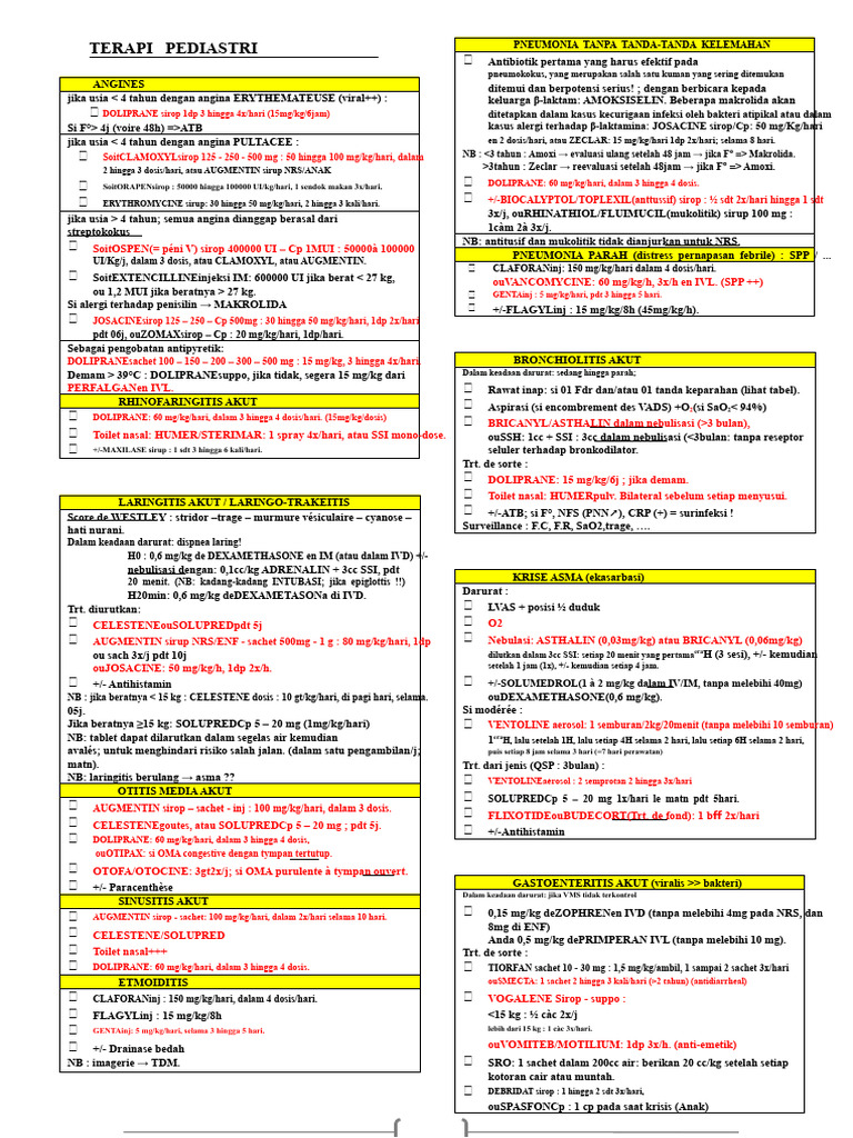 Terapi Pneumonia dan Infeksi Anak | PDF
