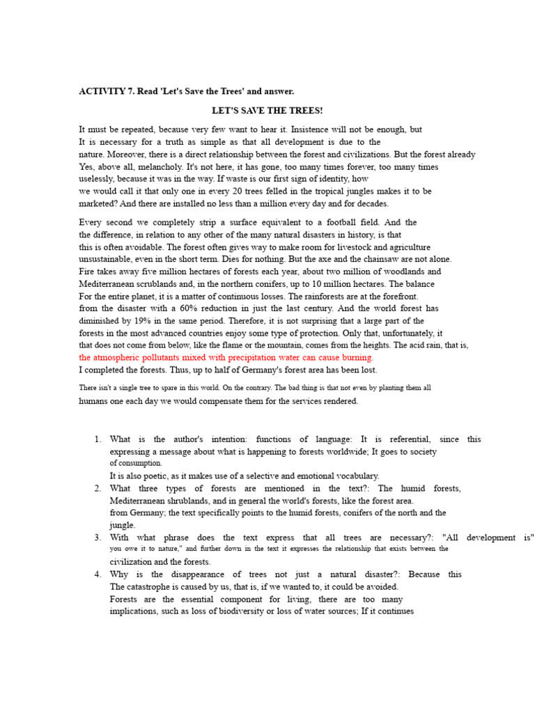 Urgent Call to Save Global Forests | PDF | Forests | Deforestation