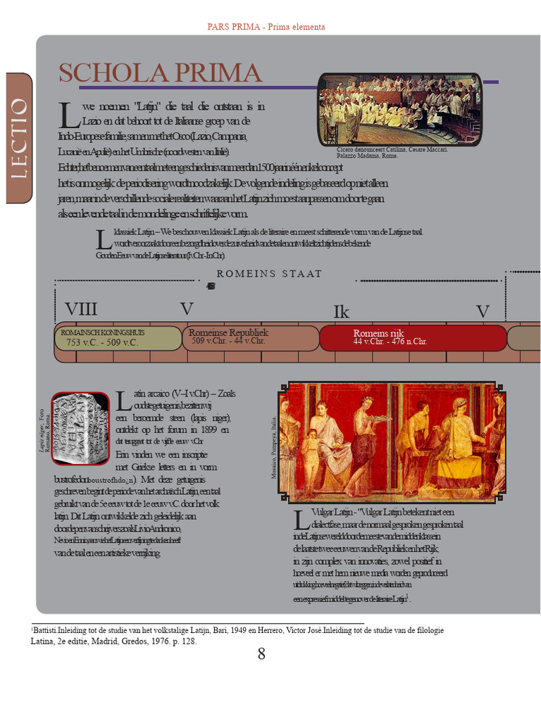 Tijdlijn Van de Ontwikkeling Van Het Latijn | PDF