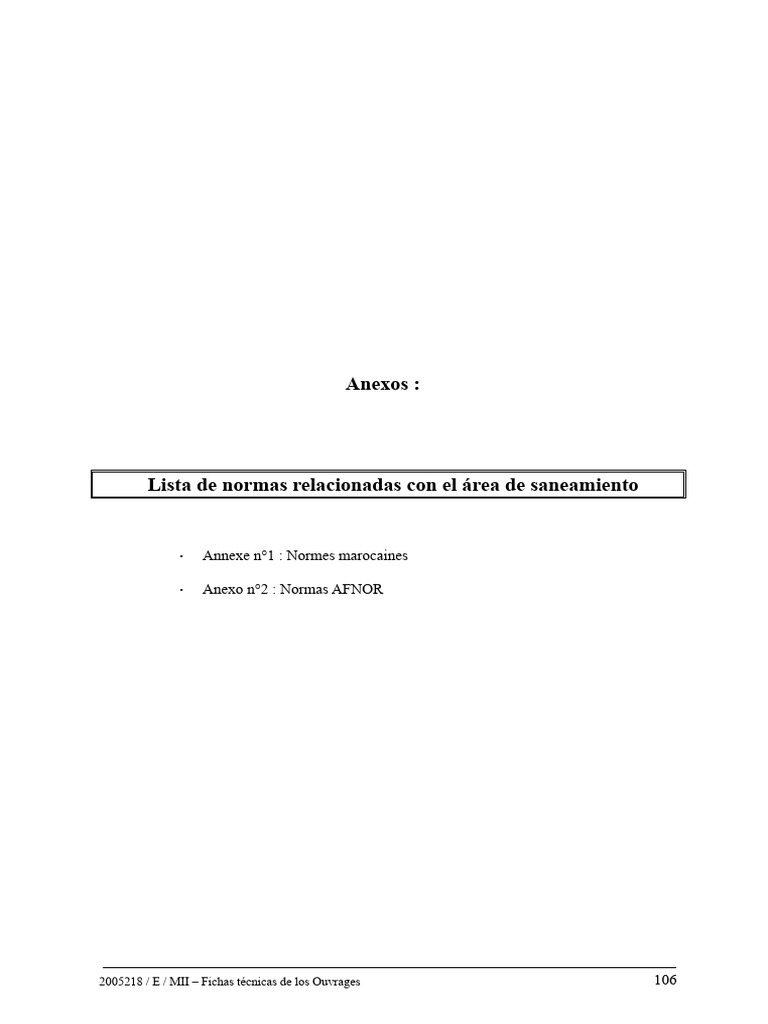 Normas Marroquíes + Normas Afnor | PDF | Tubería (transporte de fluidos) | Hormigón