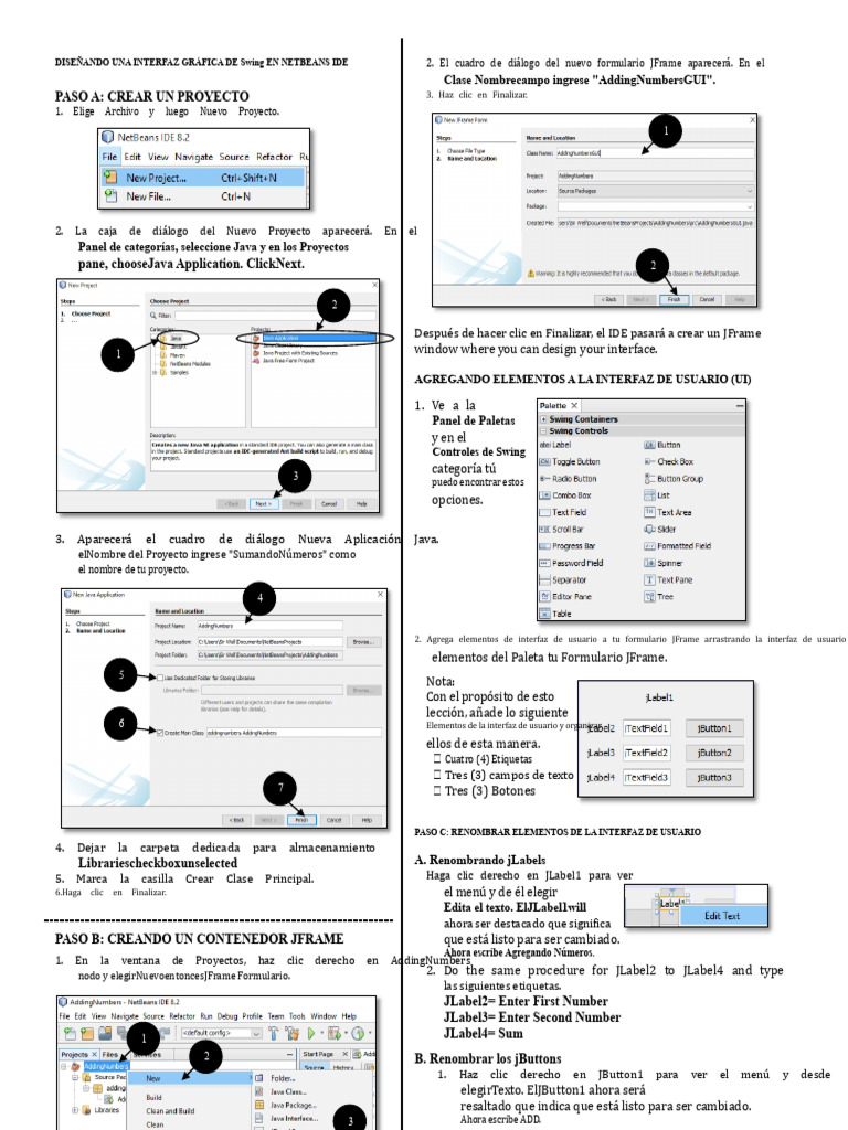 Interfaz Gráfica Swing en NetBeans | PDF | Botón (Computación) | Java ...