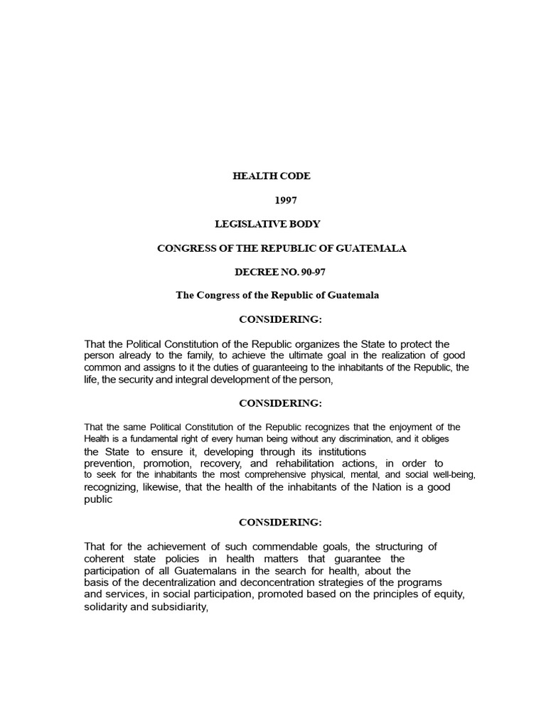Decree 90-97 Health Code | PDF | Sanitation | Drinking Water