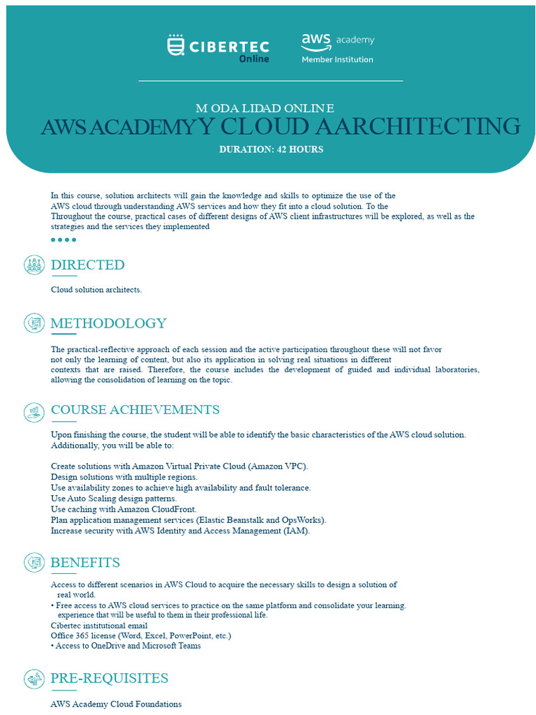AWS Academy Cloud Architecting | PDF | Amazon Web Services | Cloud Computing