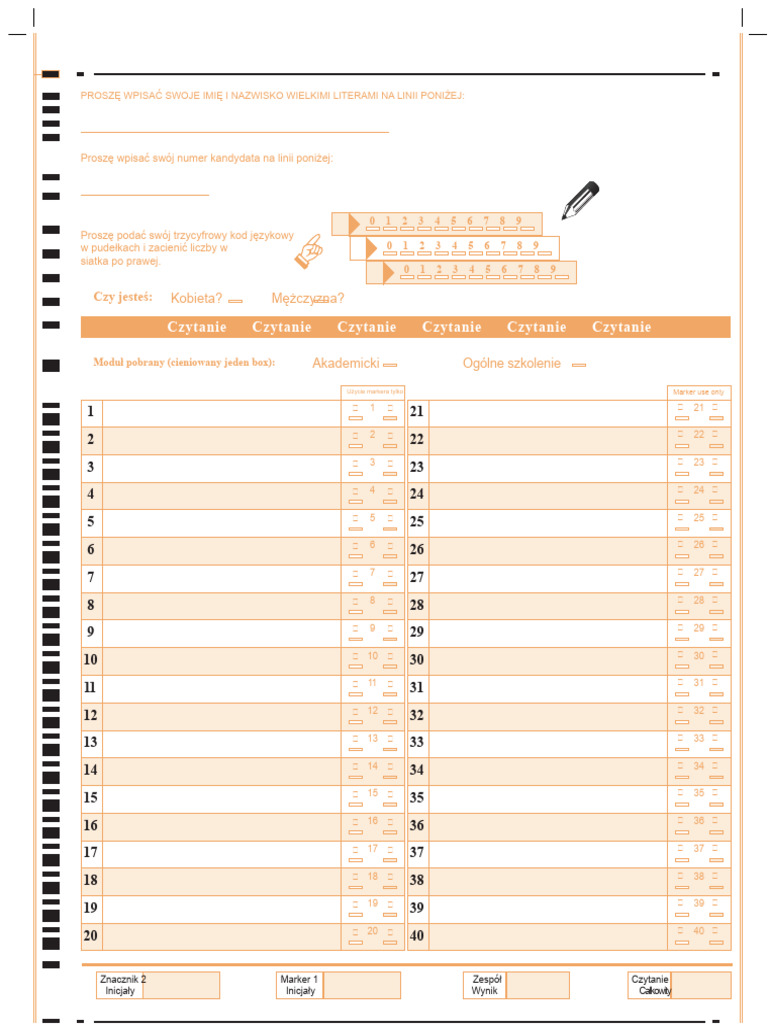 Arkusz Odpowiedzi IELTS | PDF