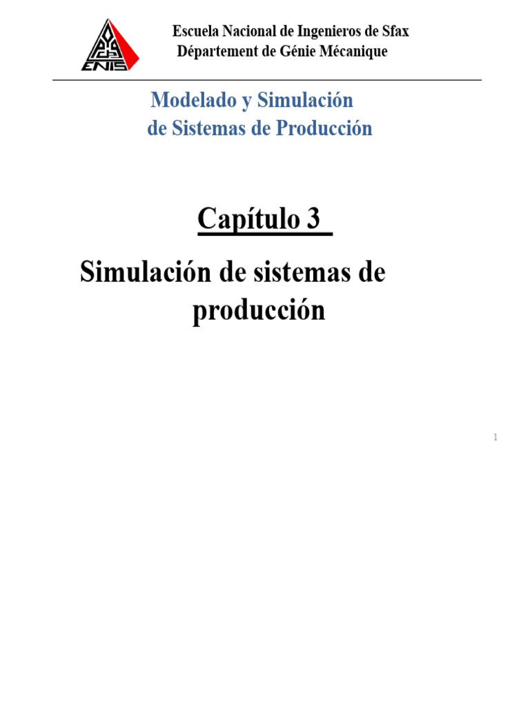 Capítulo 3 Simulación de Sistemas de Producción | PDF | Simulación | Proceso estocástico