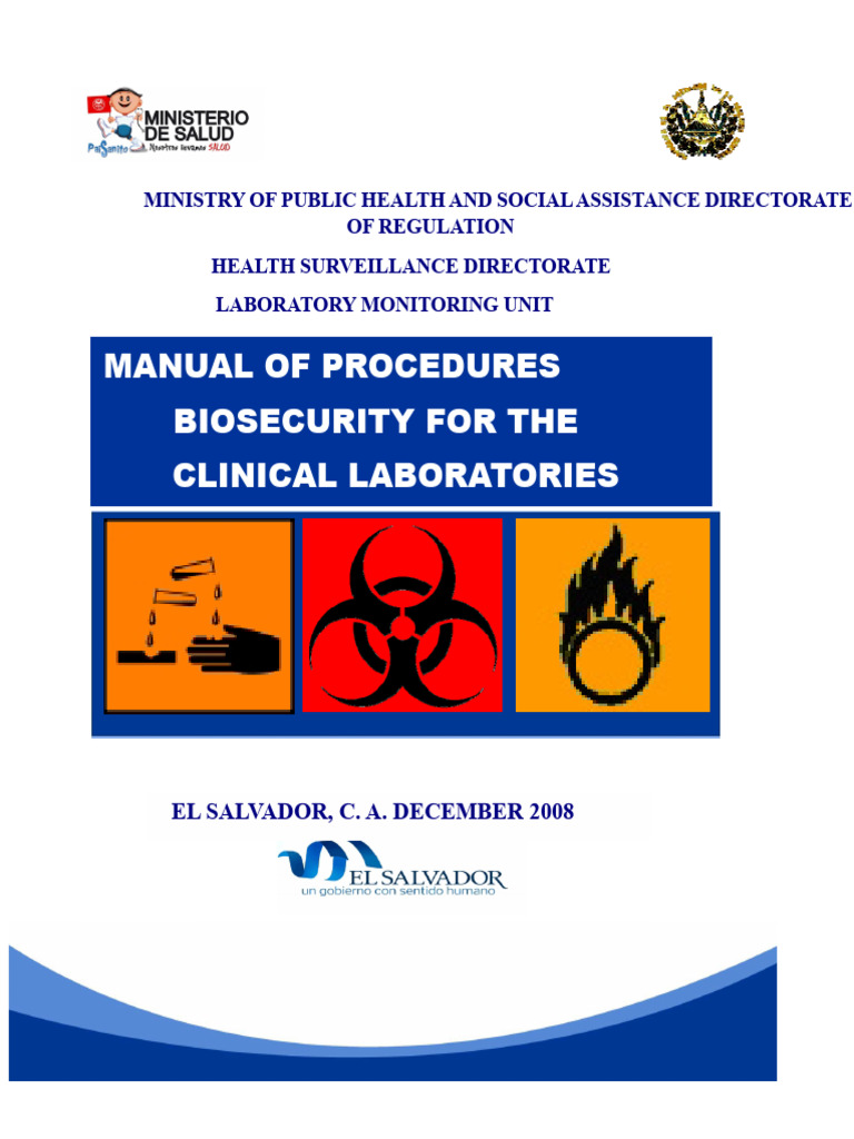 Biosecurity Procedures Manual For Clinical Laboratories PDF | PDF ...