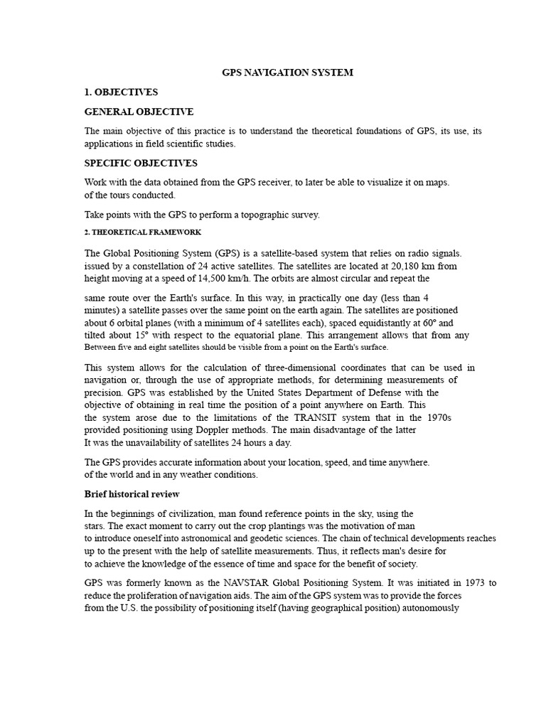 GPS Report | PDF | Global Positioning System | Satellite