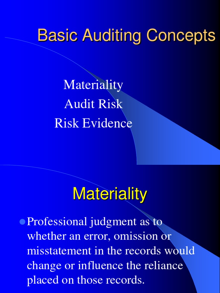 Audit-Basic Auditing Concepts | PDF