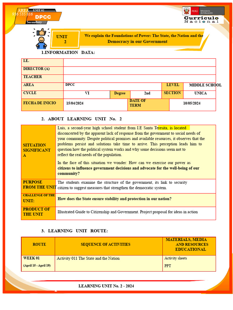 2nd UNIT 2 DPCC -2024 | PDF | Information | Goal