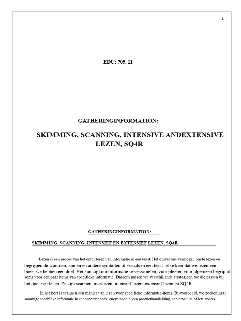 Informatie Verzamelen | PDF