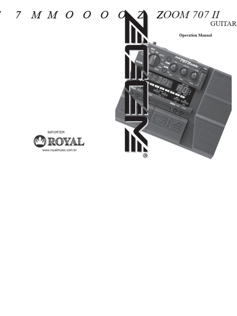 Manual Zoom 707 II Guitar | PDF | Synthesizer | Parameter (Computer ...