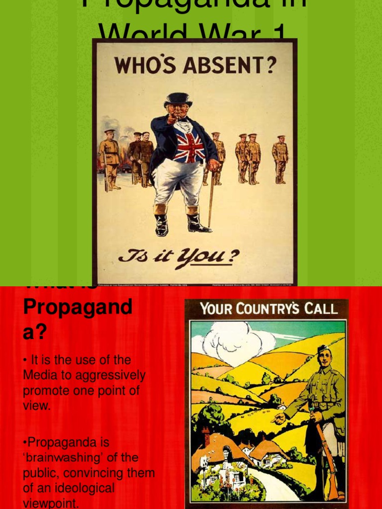 Propaganda in World War 1 | PDF | Politics