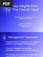 First 90 Days Transition Strategies | PDF | Business Process | Leadership