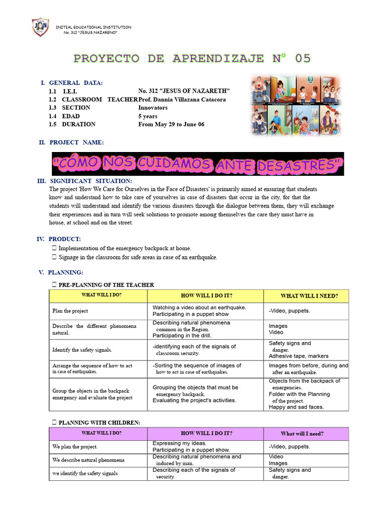 Disaster Preparedness Project for Kids | PDF | Hazards | Safety