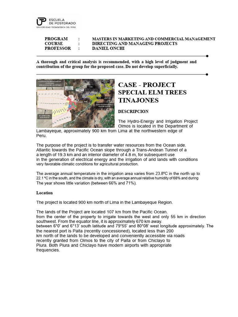 OLMOS TINAJONES PROJECT | PDF | Hydroelectricity | Irrigation