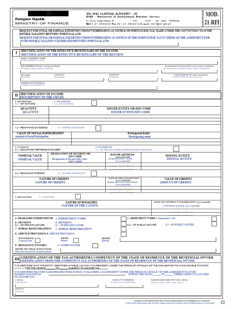 RFI-21_en.pdf | PDF | Double Taxation | Taxes