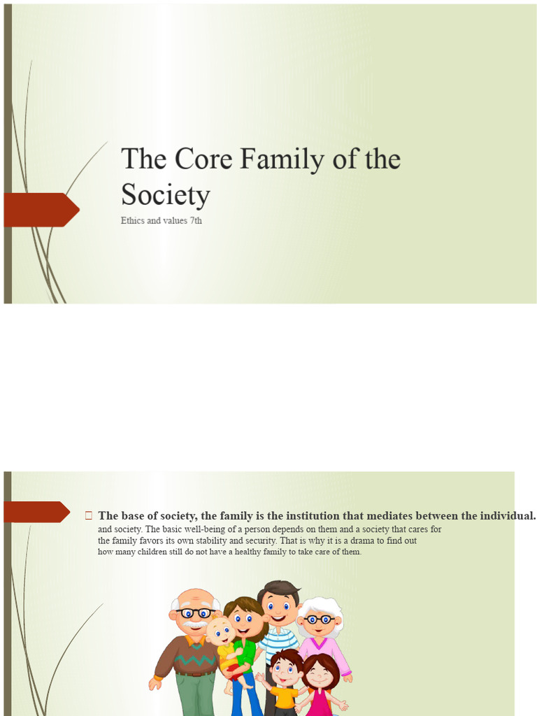 The Core Family of Society | PDF | Family | Adults