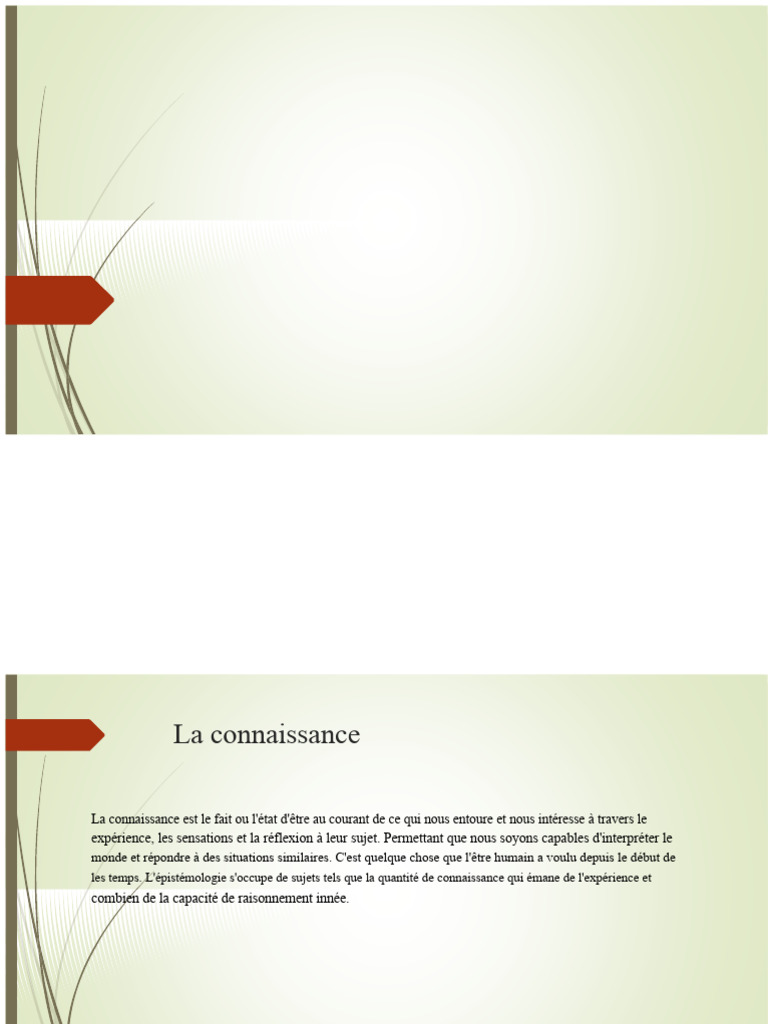 Types et caractéristiques de la connaissance | PDF | Connaissances ...