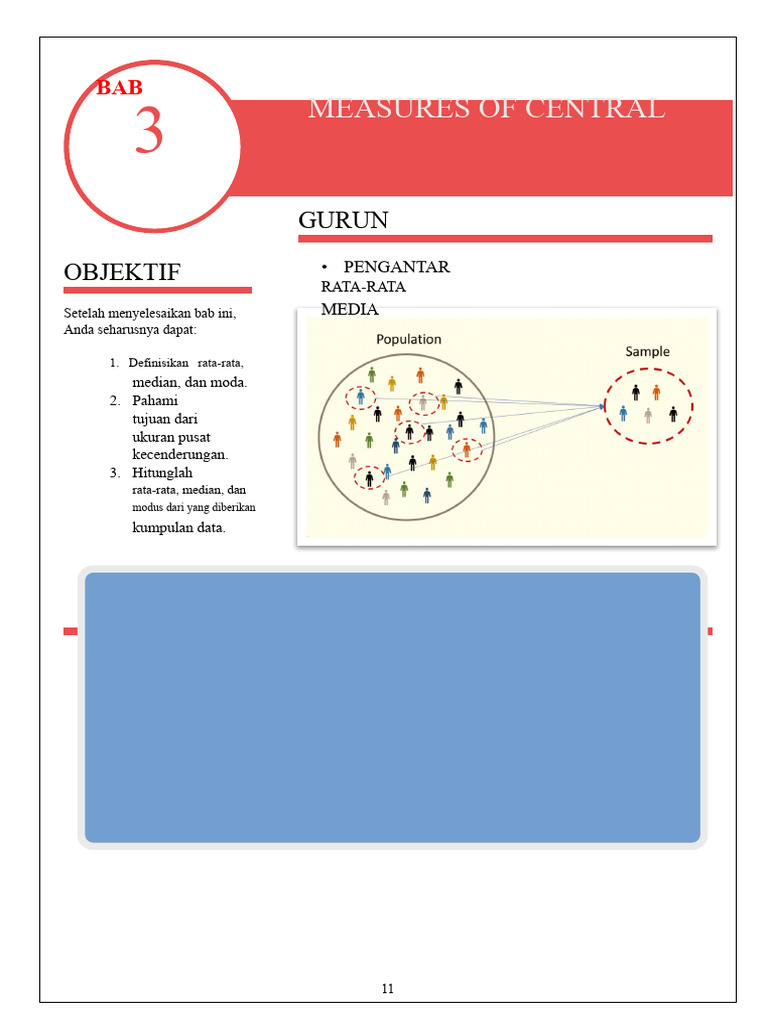 Ukuran Tendensi Sentral: Rata-rata, Median, Moda | PDF
