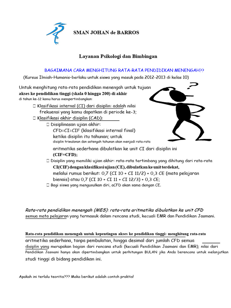 Cara Hitung Rata-Rata Pendidikan Menengah | PDF